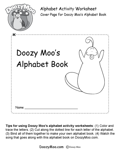 Alphabet Book Cover Page (Free Printable)