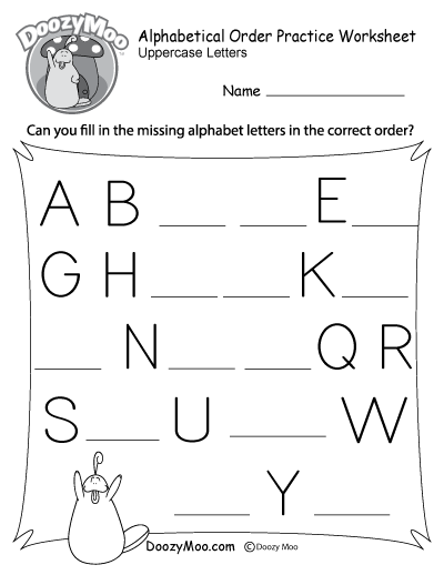 Alphabet Worksheets (Free Printables) - Doozy Moo