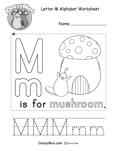 Letter M Alphabet Activity Worksheet Doozy Moo