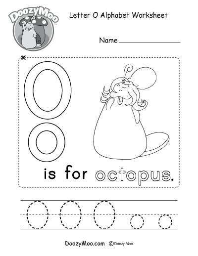 Letter O Alphabet Activity Worksheet - Doozy Moo